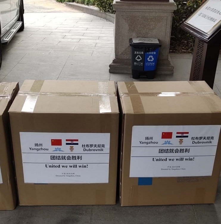 Kineski grad Yangzhou Dubrovniku donirao osam tisuća zaštitnih maski ...